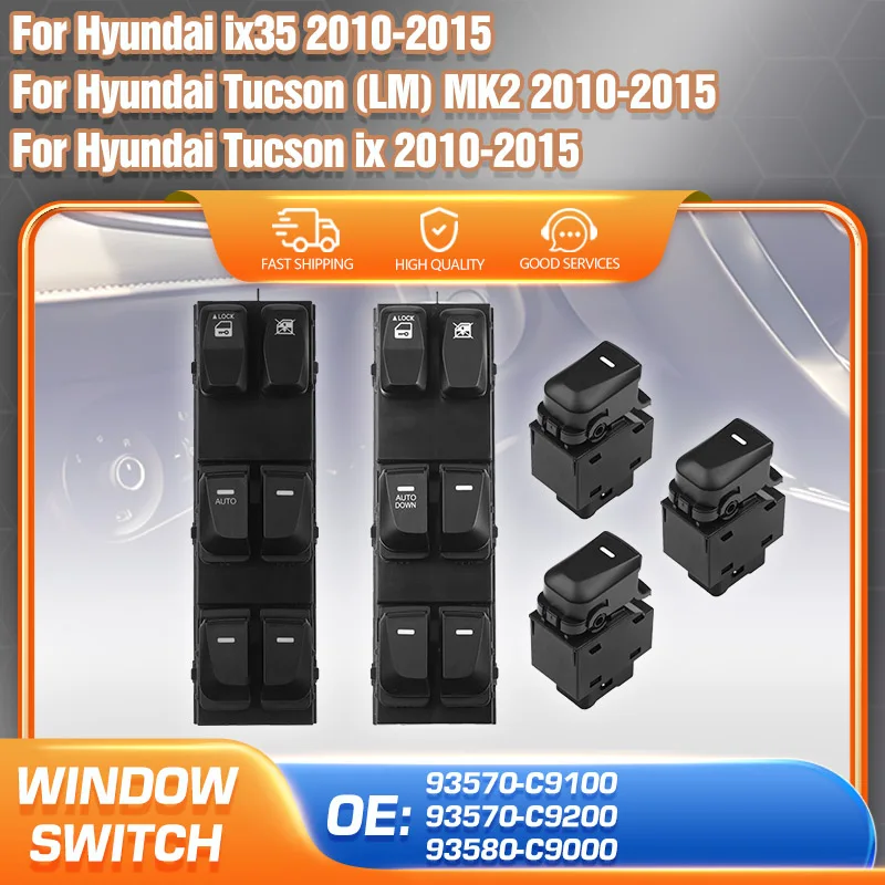 Electric Power Window Switch Control Lifter Button For Hyundai Tucson ...
