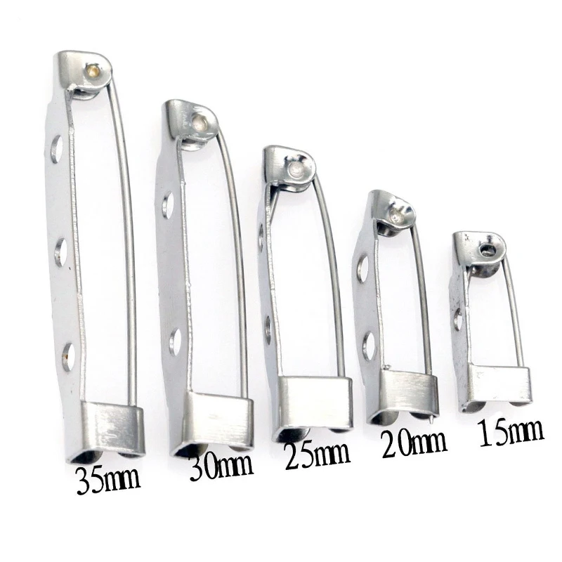 40pcs-Smooth-Silver-Metal-Flat-Brooch-Base-20mm-25mm-30mm-with-Safety ...