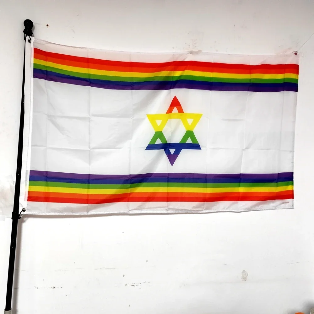 Bandera de Israel Israelis, bandera del Orgullo Gay arcoíris, 90x150cm ...