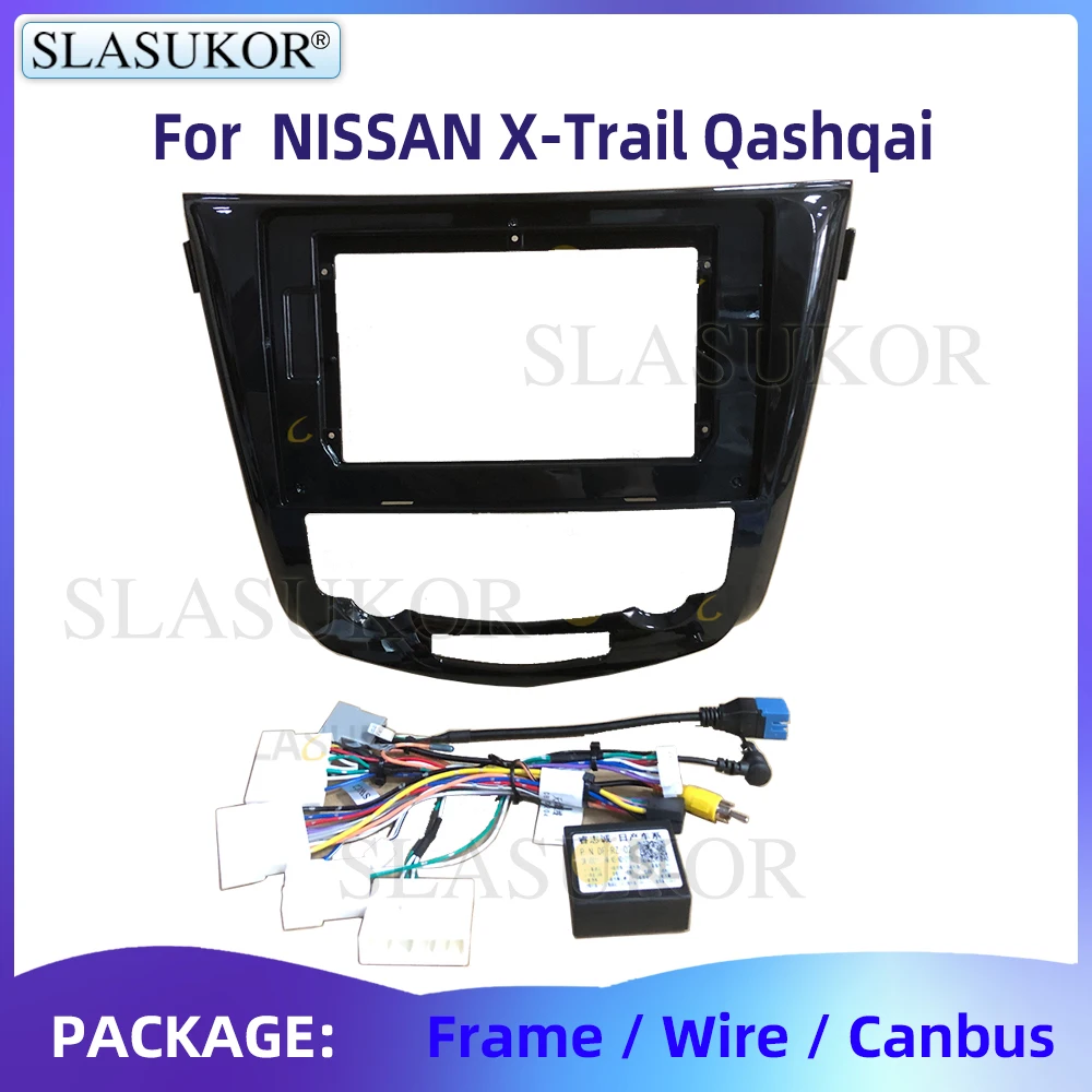 10-1-2-Din-Car-Radio-Fascia-For-NISSAN-X-Trail-Qashqai-2014-2018-Panel ...