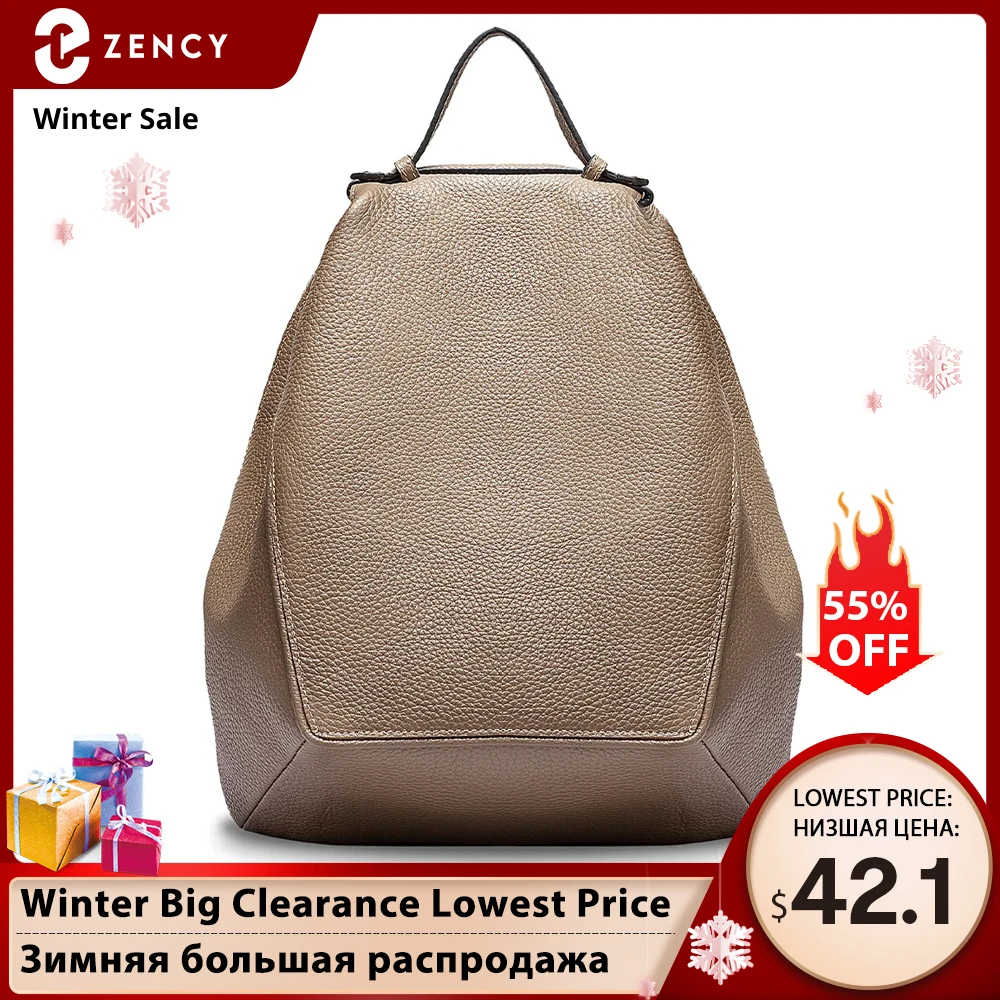 Zency-Women-Stylish-Classic-Backpack-Genuine-Leather-Girls-Knapsack ...