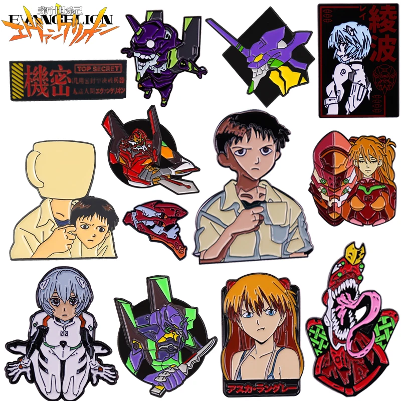 EVANGELION-Enamel-Pins-EVA-Brooches-Anime-Bag-Clothes-Cartoon-Lapel-Hat ...
