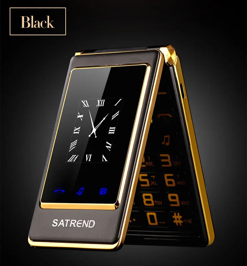 UNIWA A15 Dual Screen GSM Feature Phone Big Push-Button Flip Phone Dual ...