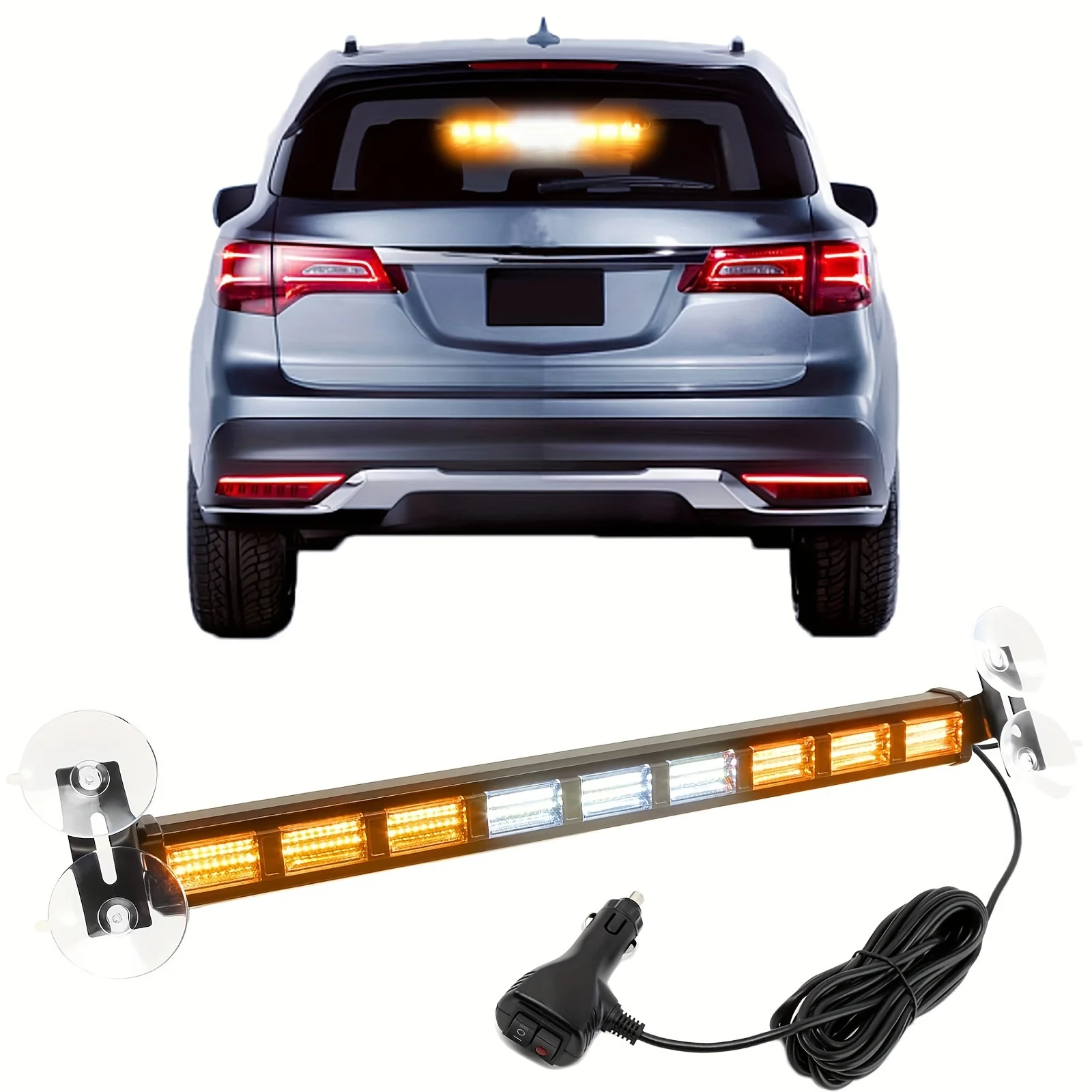 Red-Blue-LED-Strobe-Visor-Flashing-Lights-Interior-Windshield-Sunshield ...