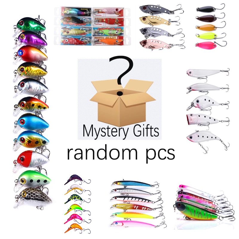 3-20-Pcs-of-Random-Fishing-Lure-Minnow-Popper-Crankbait-pencil-VIB ...