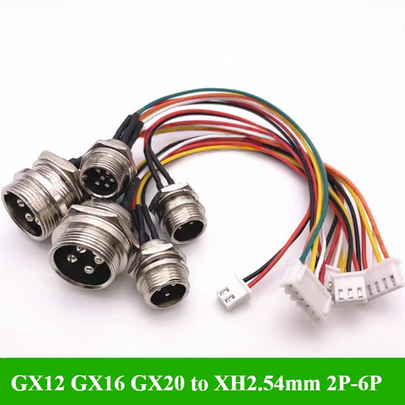GX12 GX16 GX20 Aviation Plug To XH2.54 Terminal Wire 2 3 4 5 6 Pin M12 ...