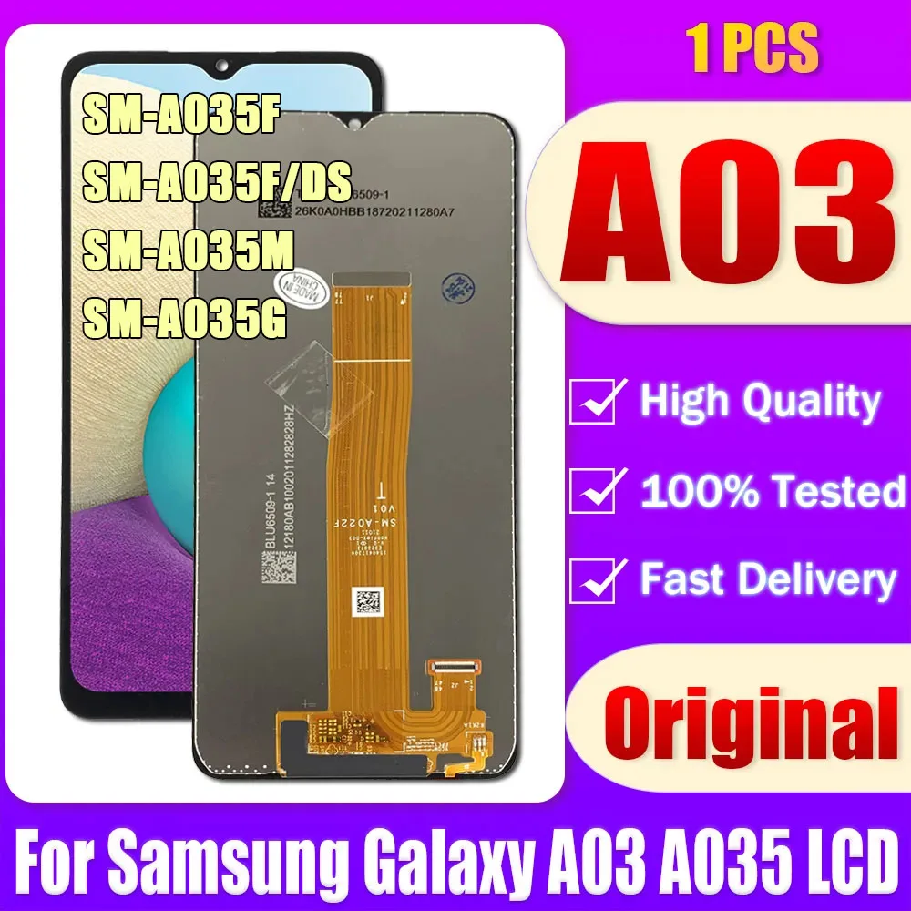 6.5" Original LCD For Samsung Galaxy A03 A035 LCD Display With Touch Screen Digitizer SM-A035F ...