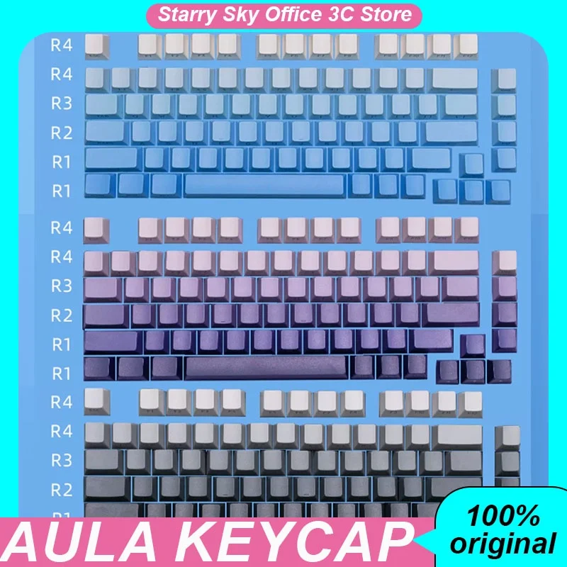 Aula-Leobog-Mechanical-Keyboard-Keycaps-Lateral-Carving-Transparent-Pbt ...