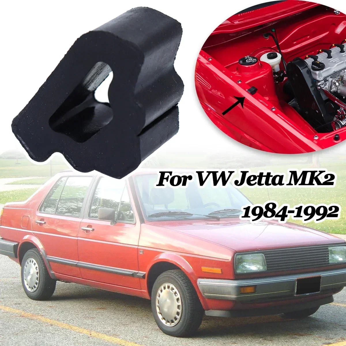 Engine-Cover-Bonnet-Wing-Guide-Rubber-For-VW-Jetta-MK2-Hood-Stop-Buffer ...