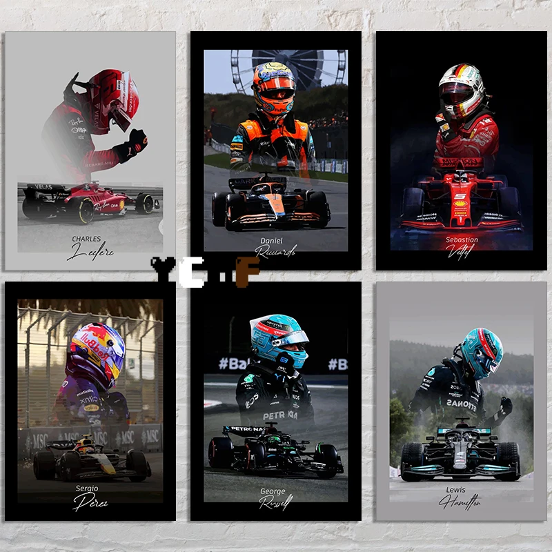 Sport-Car-Legends-Racer-Portrait-Poster-Canvas-Printing-Race-Car-Wall ...