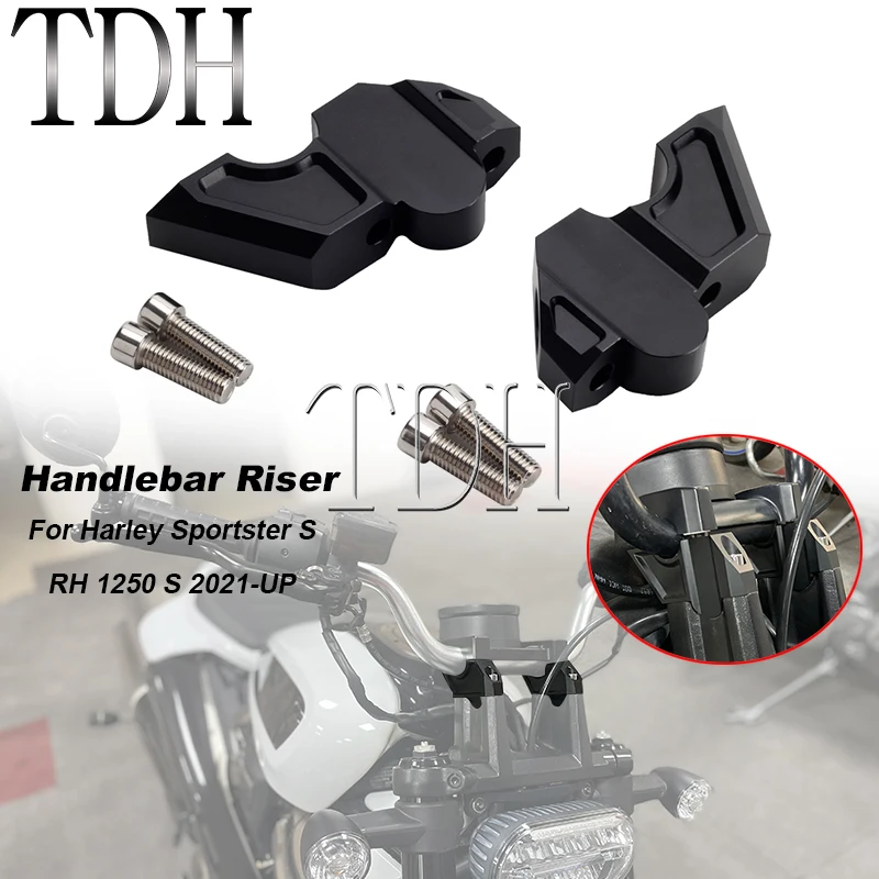 Pair Aluminum Handlebar Risers For Harley Sportster S 1250S