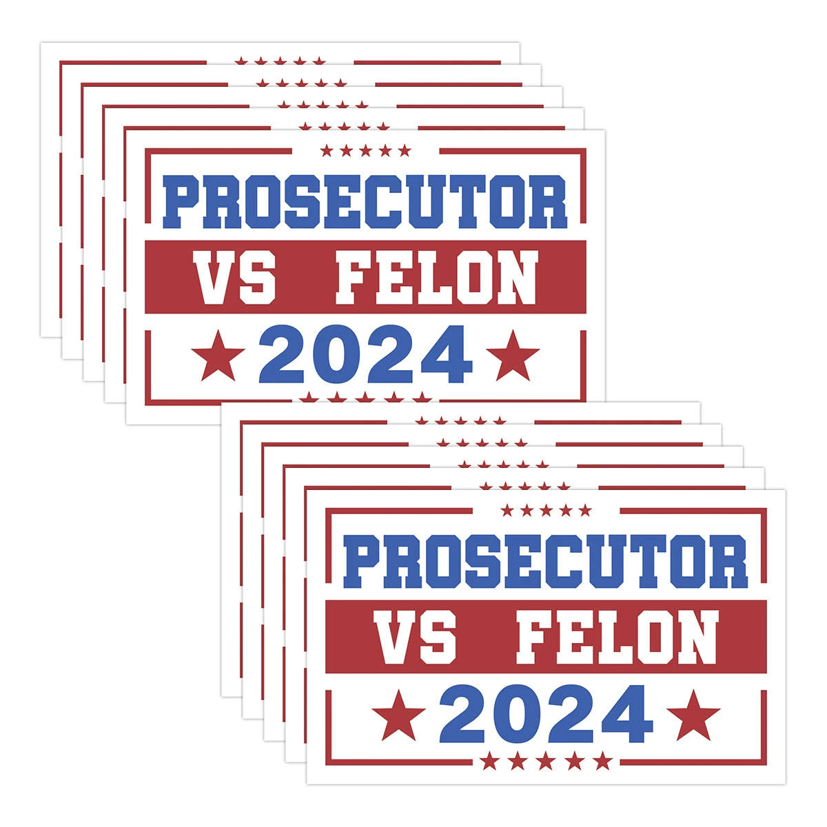 10pcs-Prosecutor-vs-Felon-Vinyl-Decals-Vote-Kamala-Harris-2024-Stickers ...