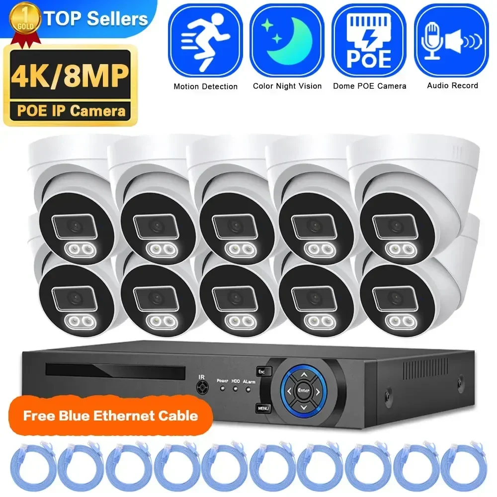 10CH-4K-8MP-NVR-Kit-Audio-CCTV-Security-Camera-System-Color-Night ...
