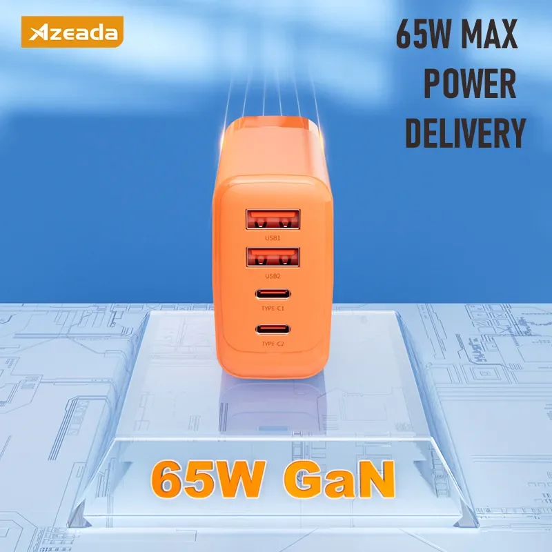 AZEADA-65W-GaN-Fast-Charging-Charger-for-Mobile-Phones-2A-2C-Charging ...