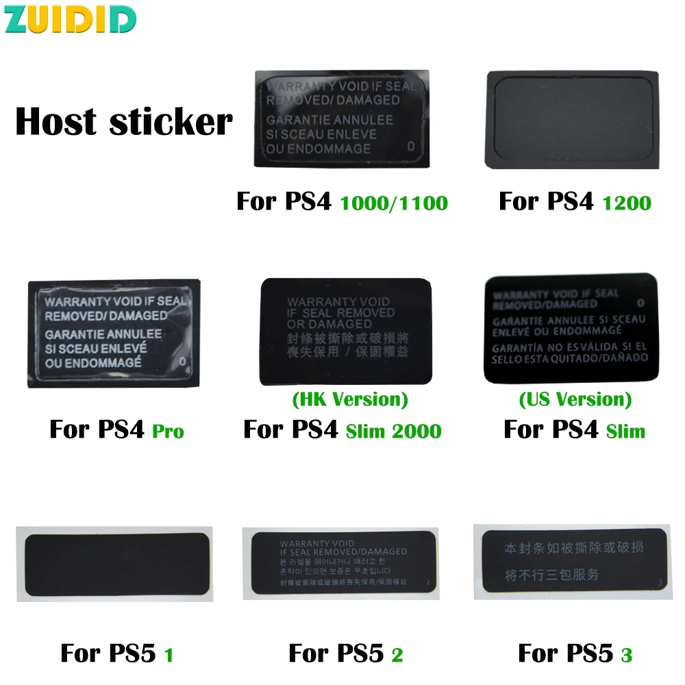 ZUIDID 1pcs For PS5 PS4 slim console Label Sticker Housing Shell ...