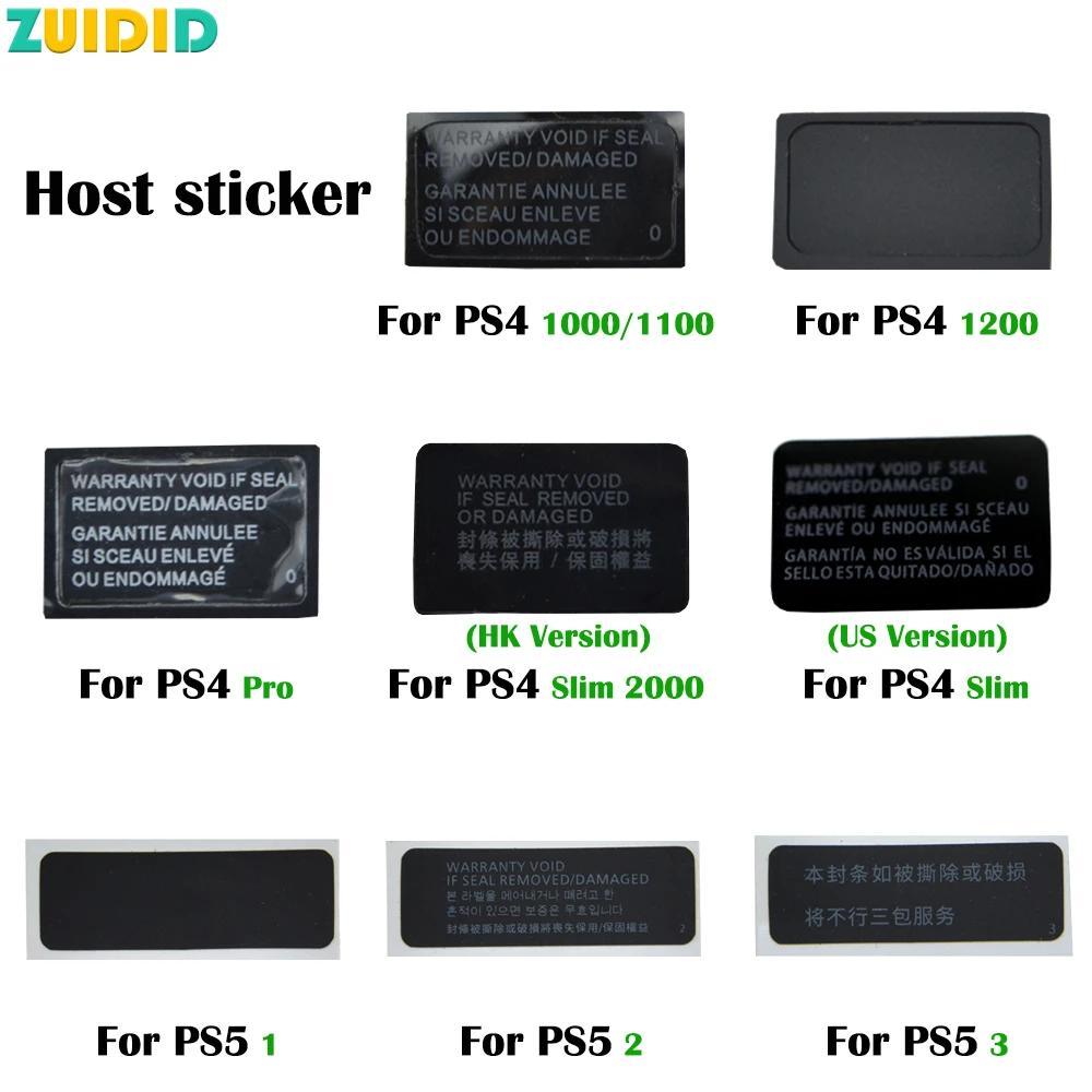ZUIDID 1pcs For PS5 PS4 slim console Label Sticker Housing Shell ...