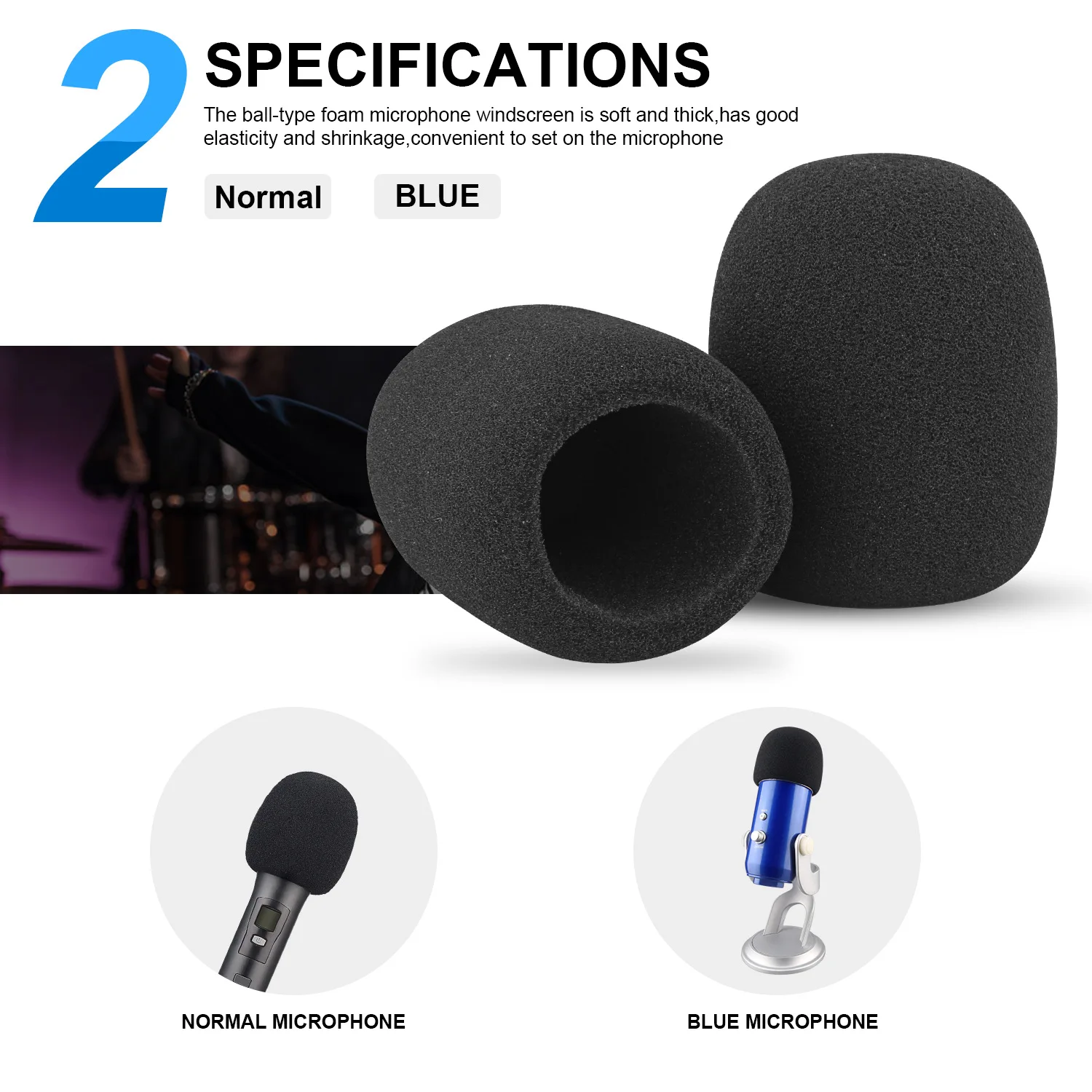 Microphone-Windscreen-Muff-Wind-Cover-Foam-Filter-Sponge-Microphone ...