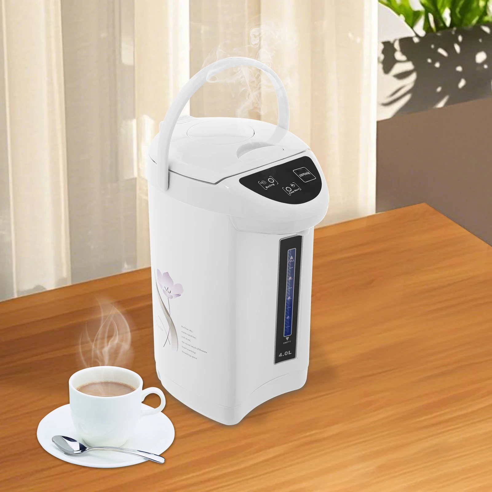 4L Large Capacity Electric Kettle, Fast Boiling in 20 Min, 750W ...