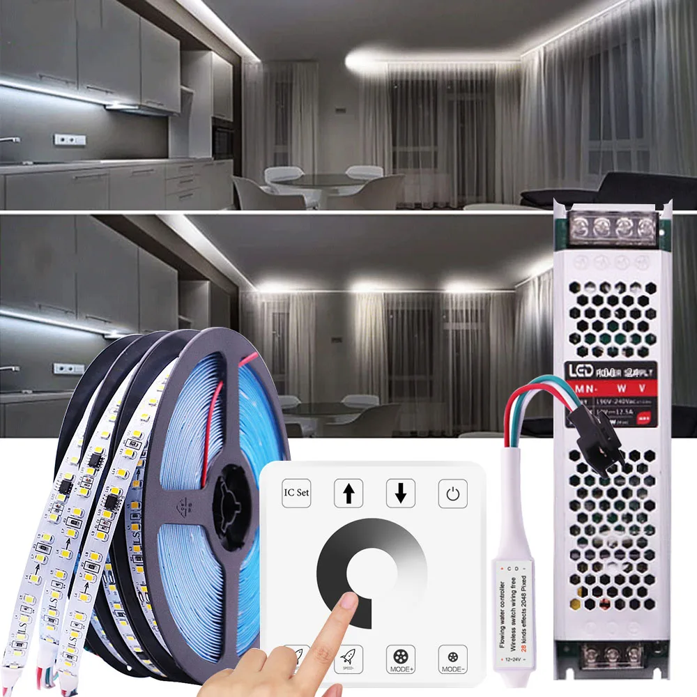 WS2811-IC-Horse-Racing-LED-Strip-Light-2835-SMD-Running-Water-Wave ...