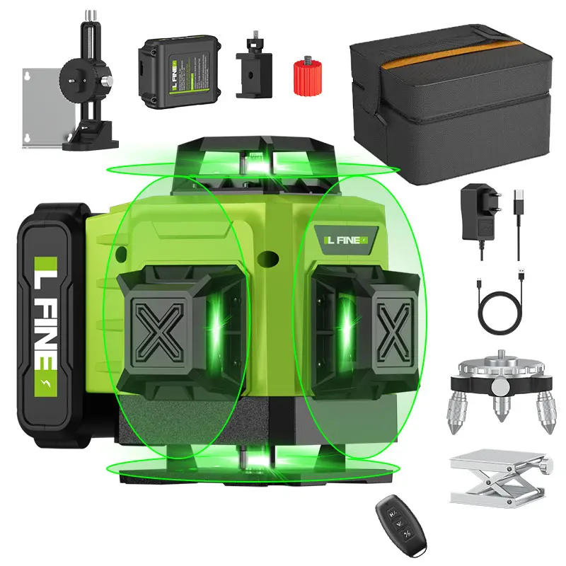 LFINE-Laser-Level-Self-Leveling-Horizontal-Vertical-Cross-16-line-Green ...