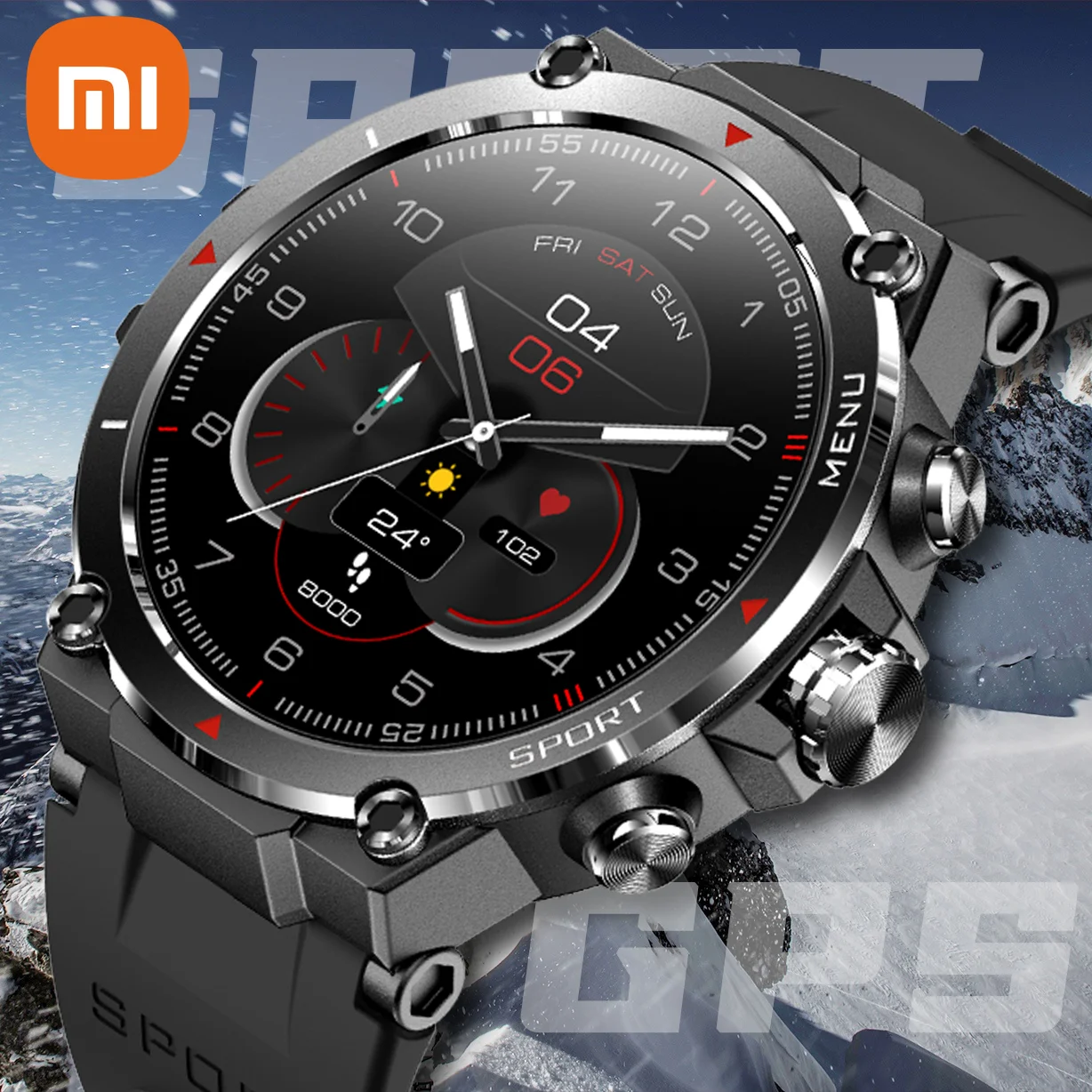 Xiaomi GPS Smart Watch AMOLED Display 24h Health Monitor 5 ATM Long ...
