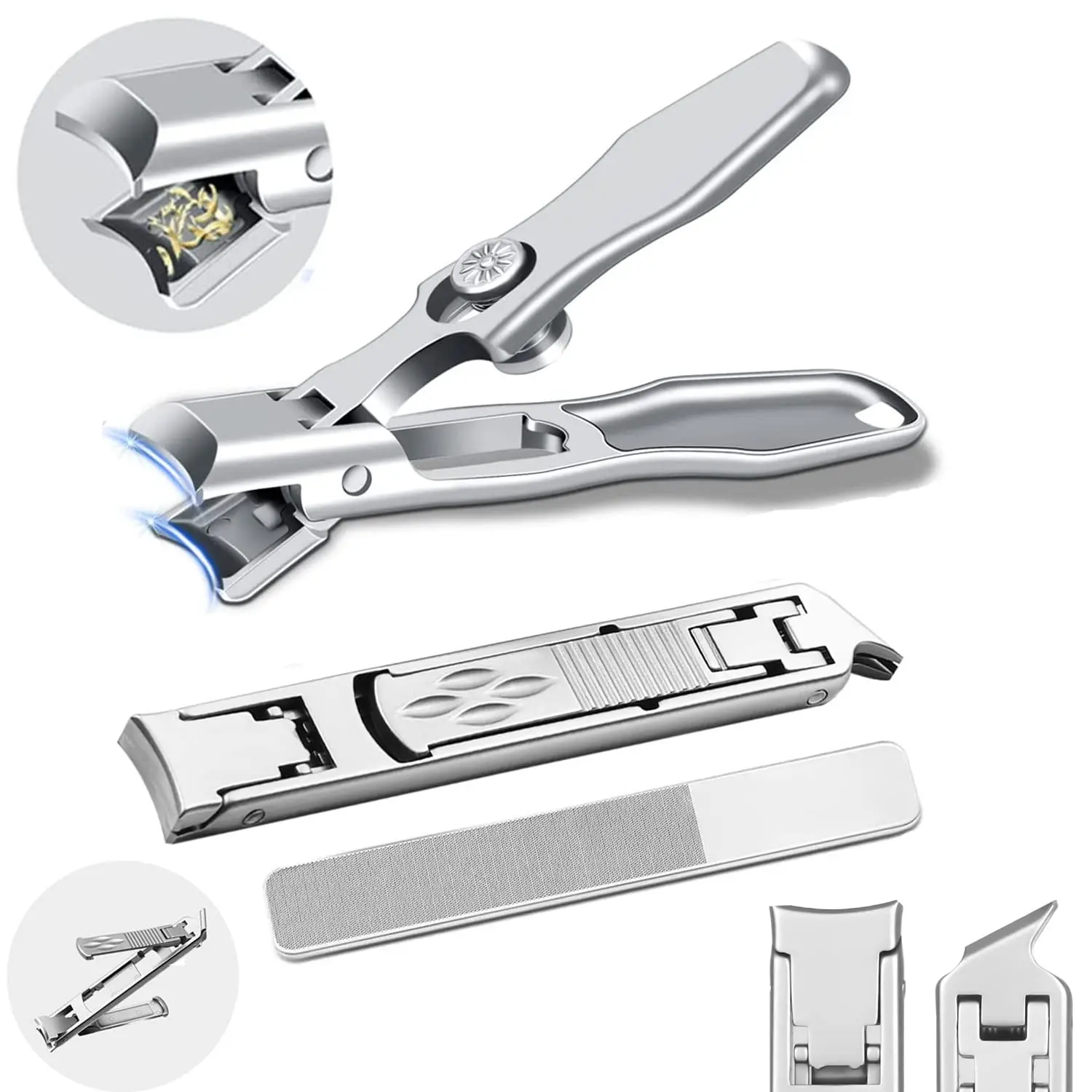 Stainless-Steel-Nail-Clippers-Nail-Cutter-Trimmer-Manicure-Pedicure ...