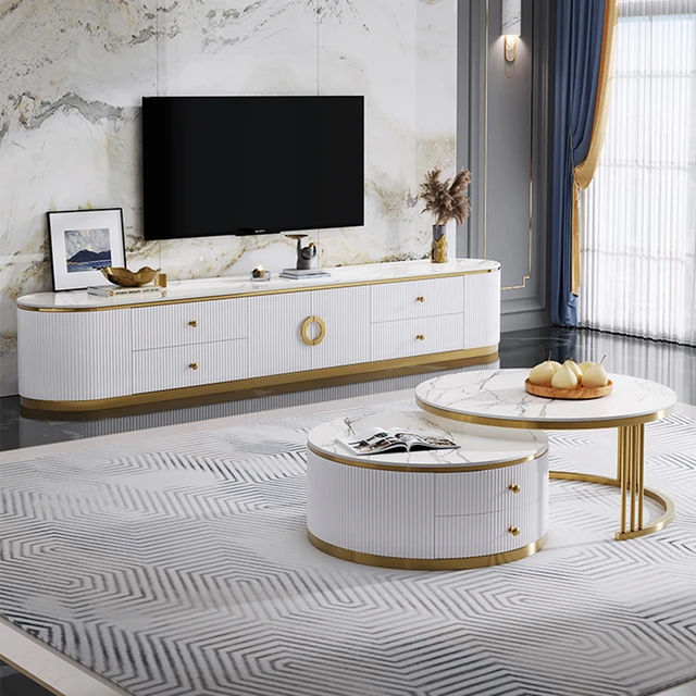 Modern White Tv Table Cabinets For Living Room