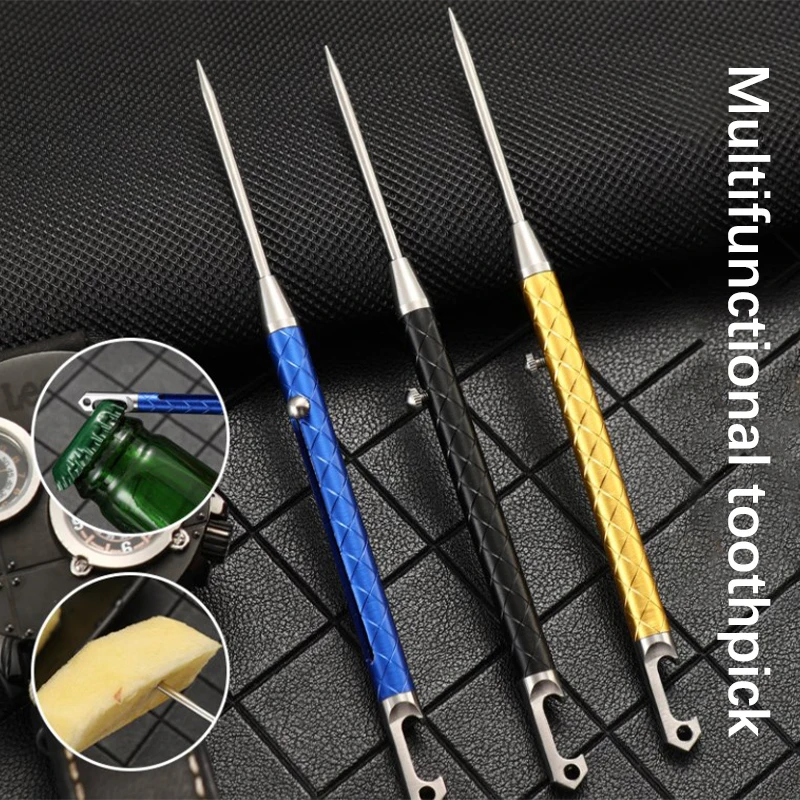 Titanium-Alloy-Push-pull-Toothpick-Telescopic-Fruit-Pick-Toothpick ...