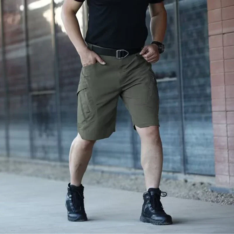 New Men Zipper Pocket Cargo Shorts Male Summer Waterproof Urban ...