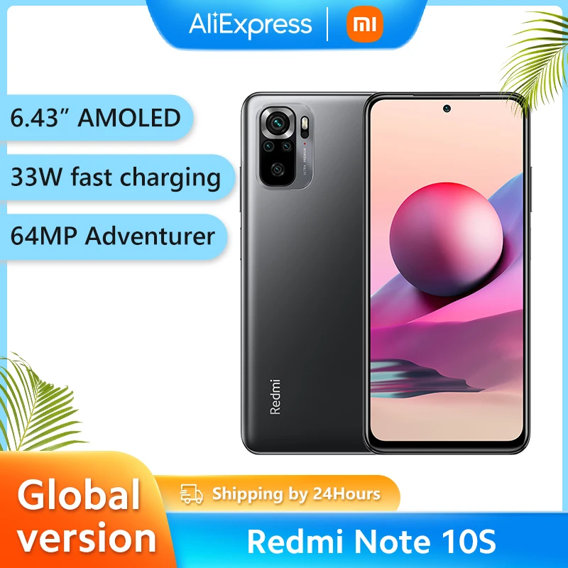 Xiaomi Smartphone Redmi Note 10S versión Global, 8GB + 128GB, cámara de ...