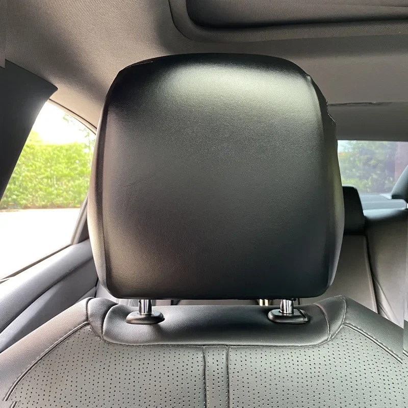 Universal Waterproof Pu Elastic Leather Car Headrest Cover All ...