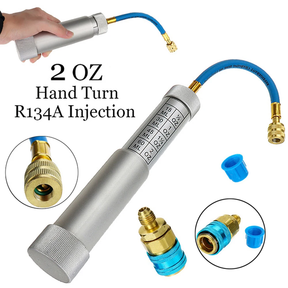 R134A-Liquid-Fuel-Injector-2Oz-Oil-Dye-Syringe-Car-Air-Conditioner ...