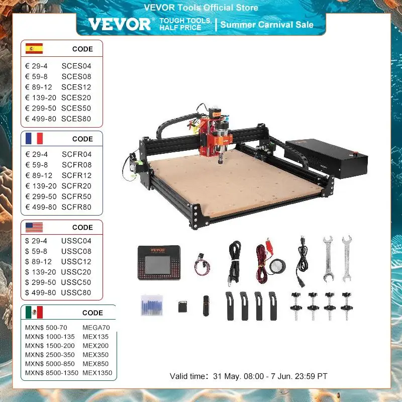 VEVOR-300W-CNC-Router-Machine-3-Axis-GRBL-Control-Wood-Engraving ...