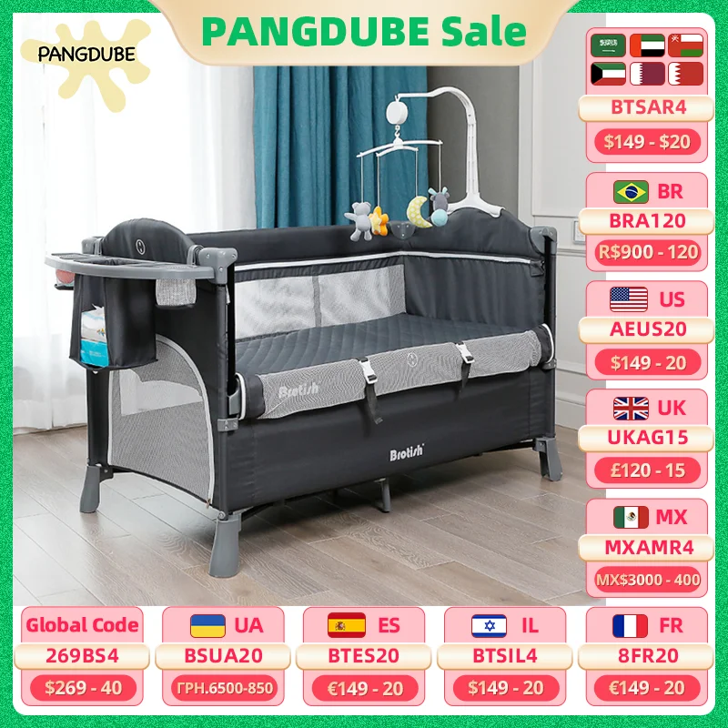 Multifunctional-Cribs-for-Baby-0-6-Years-Old-Baby-Crib-Foldable-Newborn ...