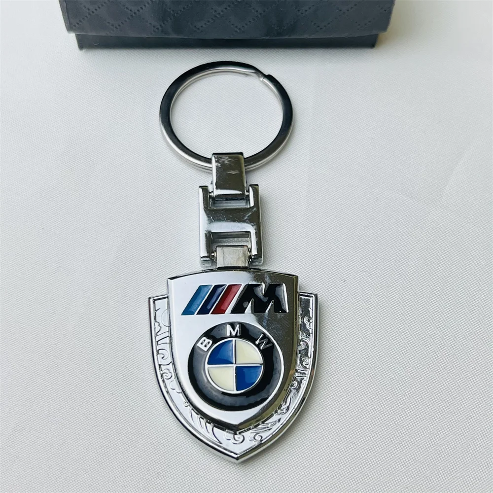 BMW-Keychain-Metal-Emblem-Shield-Style-keyring-Silver-for-m-e90-g26-e60 ...