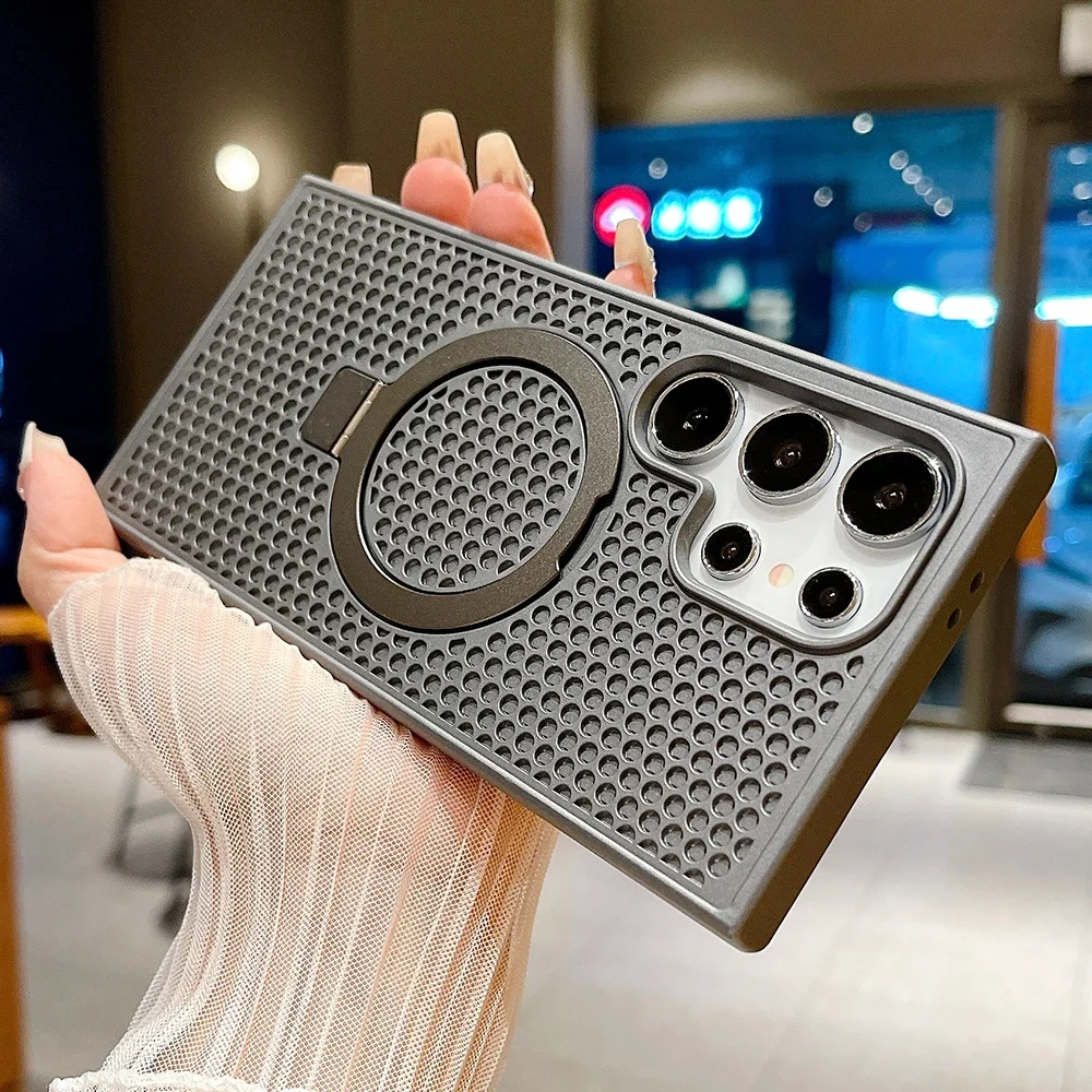 Luxury-Heat-Dissipation-Magnetic-Stand-Phone-Case-For-Samsung-S23-S24 ...