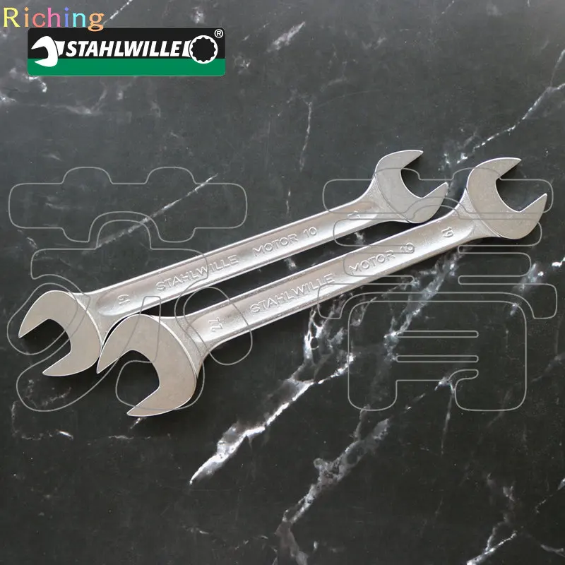 Stahlwille-Series-10-Double-Open-Ended-Spanner-4-46mm-Metric-Sizes-Chrome-Alloy-Steel-Chrome ...