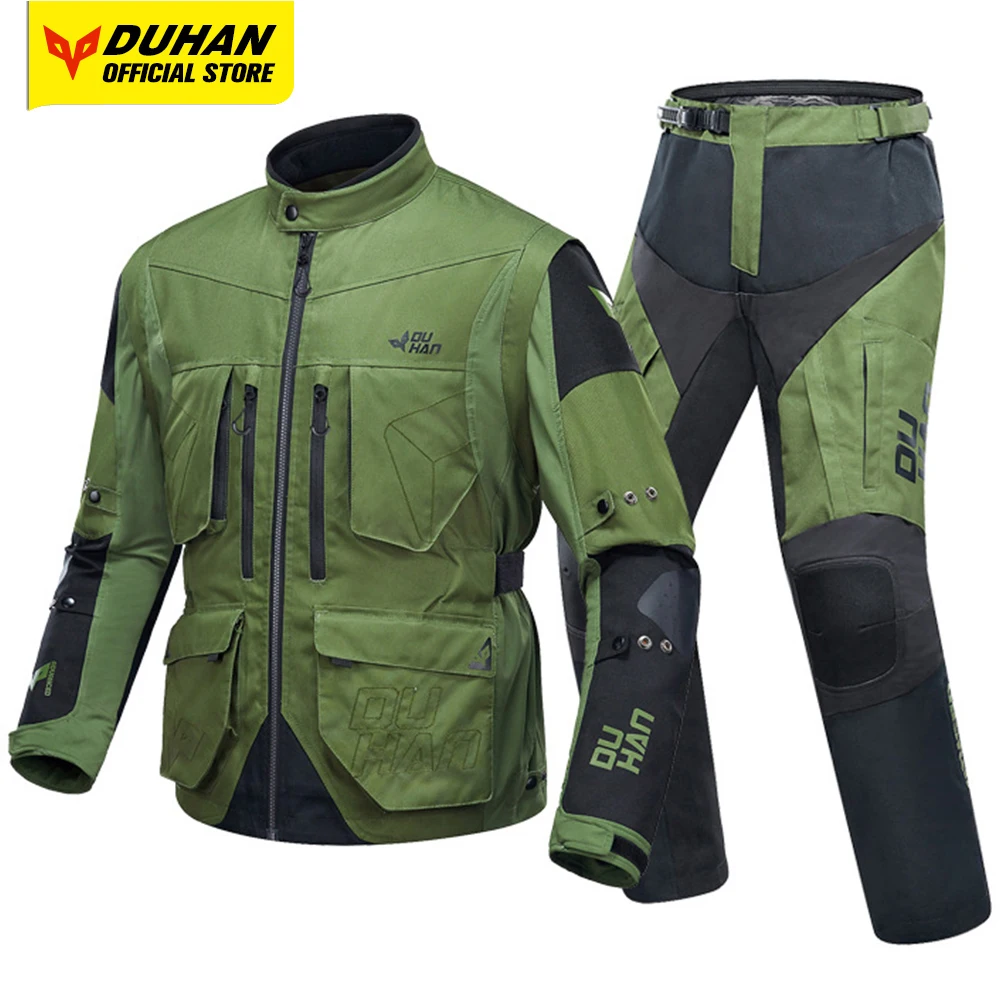 Fashion-Motorcycle-Jacket-Pants-Suit-Breathable-Detachable-sleeves-Moto ...