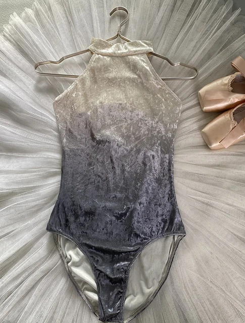 Daily Practice Ballet Dance Leotard Women Senior Velvet Team Gymnastics ...