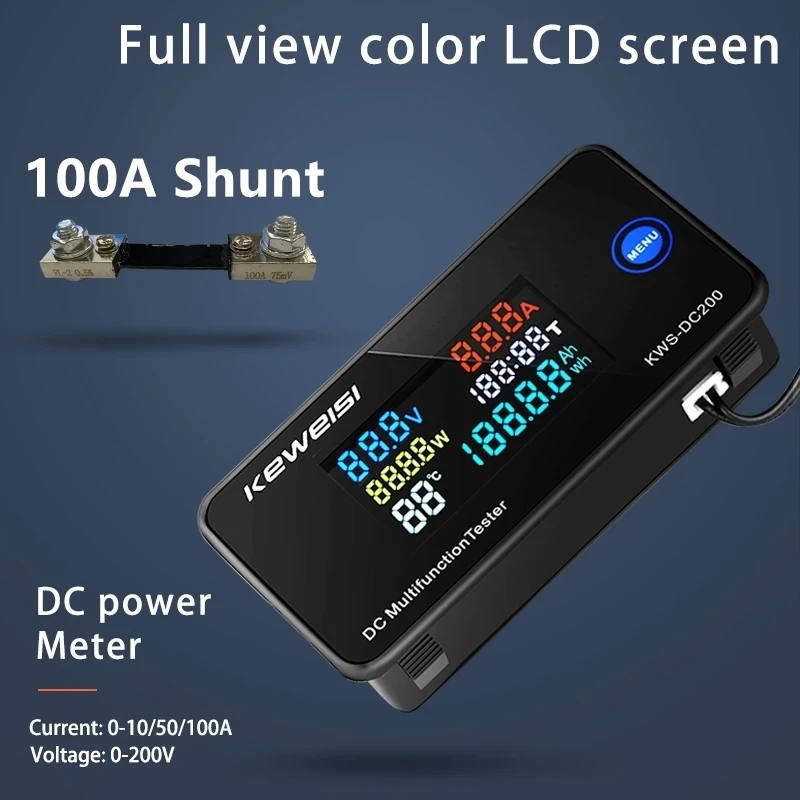 KWS-DC200-Digital-Voltmeter-DC-0-200V-Voltage-Seven-Functions-Power ...