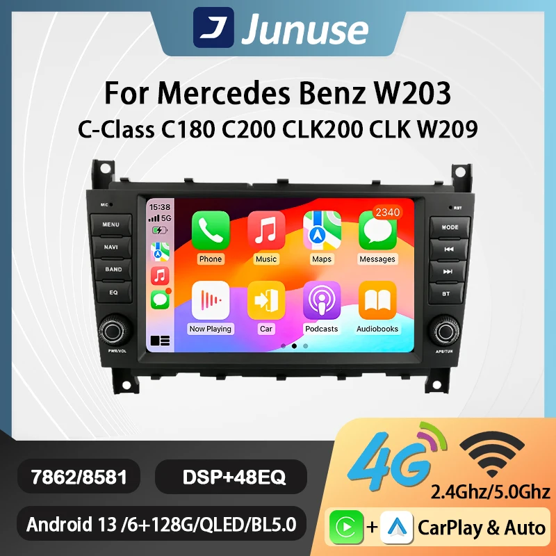 Junuse-8-Android-12-Car-Multimedia-Player-Radio-GPS-For-Mercedes-Benz-C ...