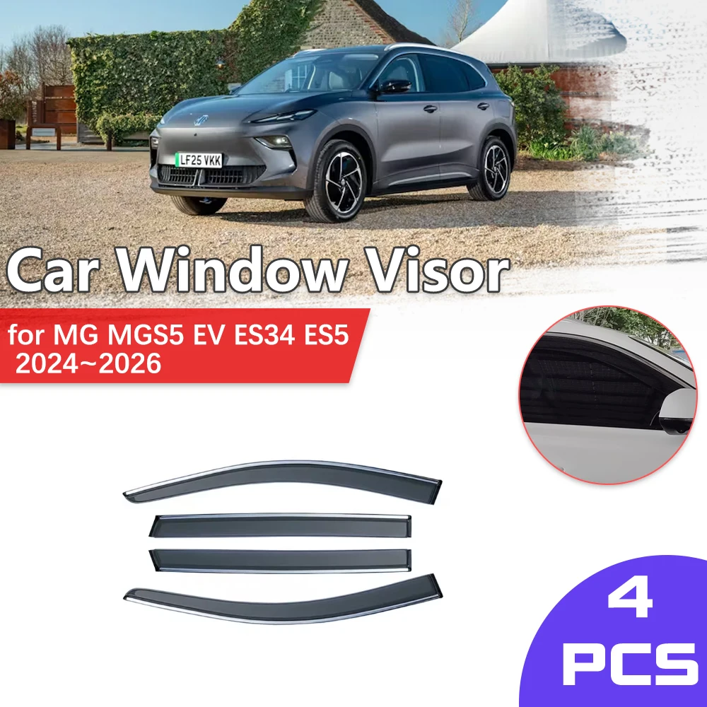 Car Window Sun Visor for MG MGS5 EV ES34 ES5 2024~2026 2025 Door Rain ...
