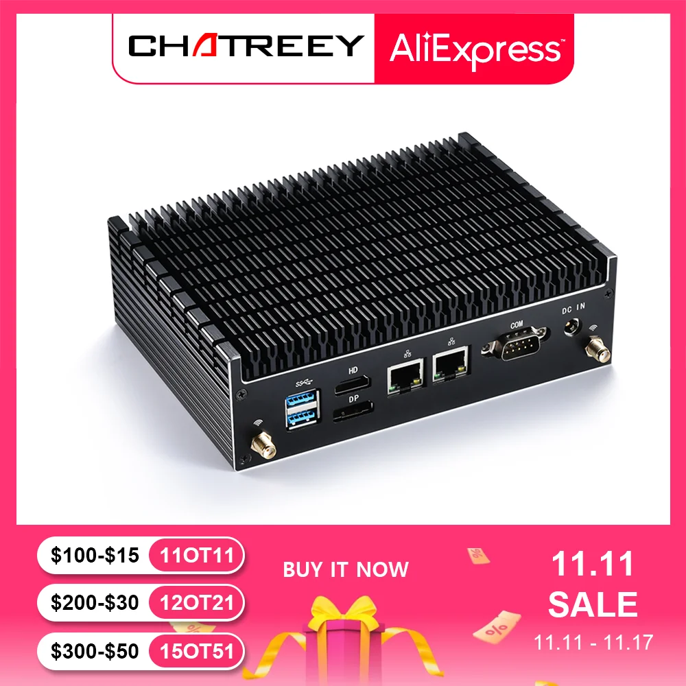 Chatreey-KC10-F-IT12-F-Mini-PC-Fanless-Design-intel-core-i5-i7-Dual-LAN ...