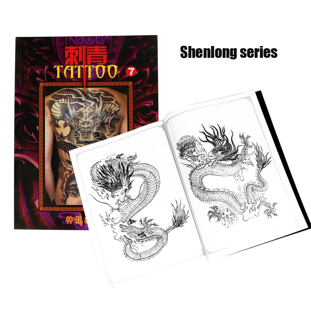 Tatoo-Book-Album-Embroidered-Oriental-Dragon-Tattoo-Manuscript-Books ...