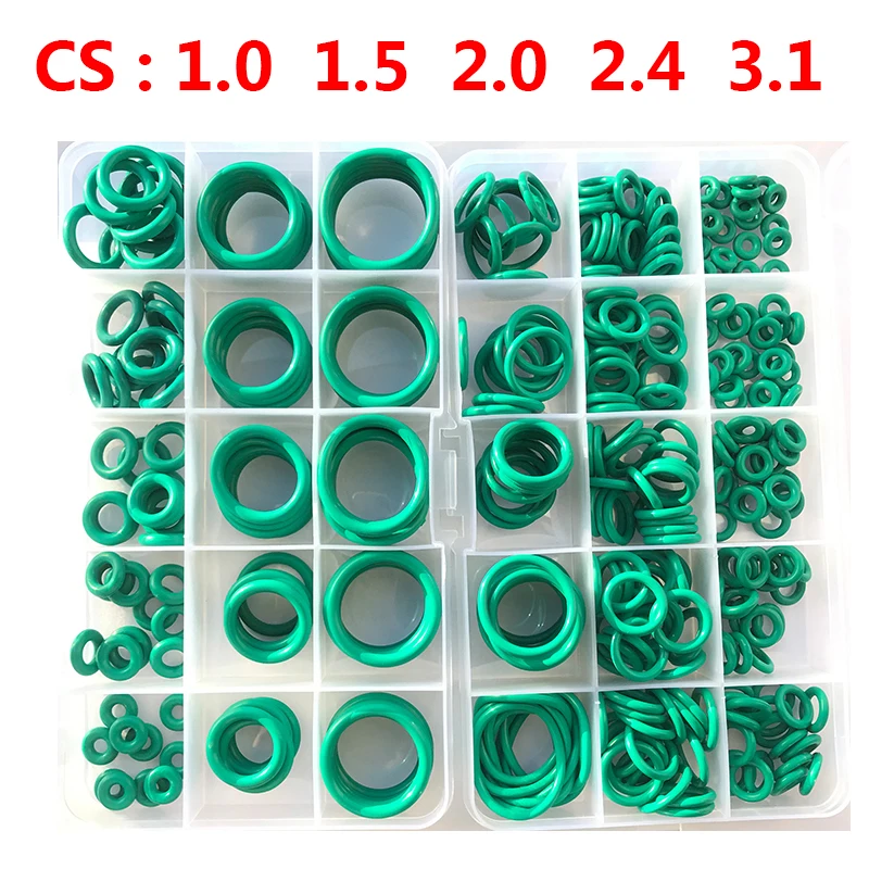 FKM-Jeu-de-joints-toriques-CS-1mm-3-1mm-en-caoutchouc-fluor-vert-pour ...