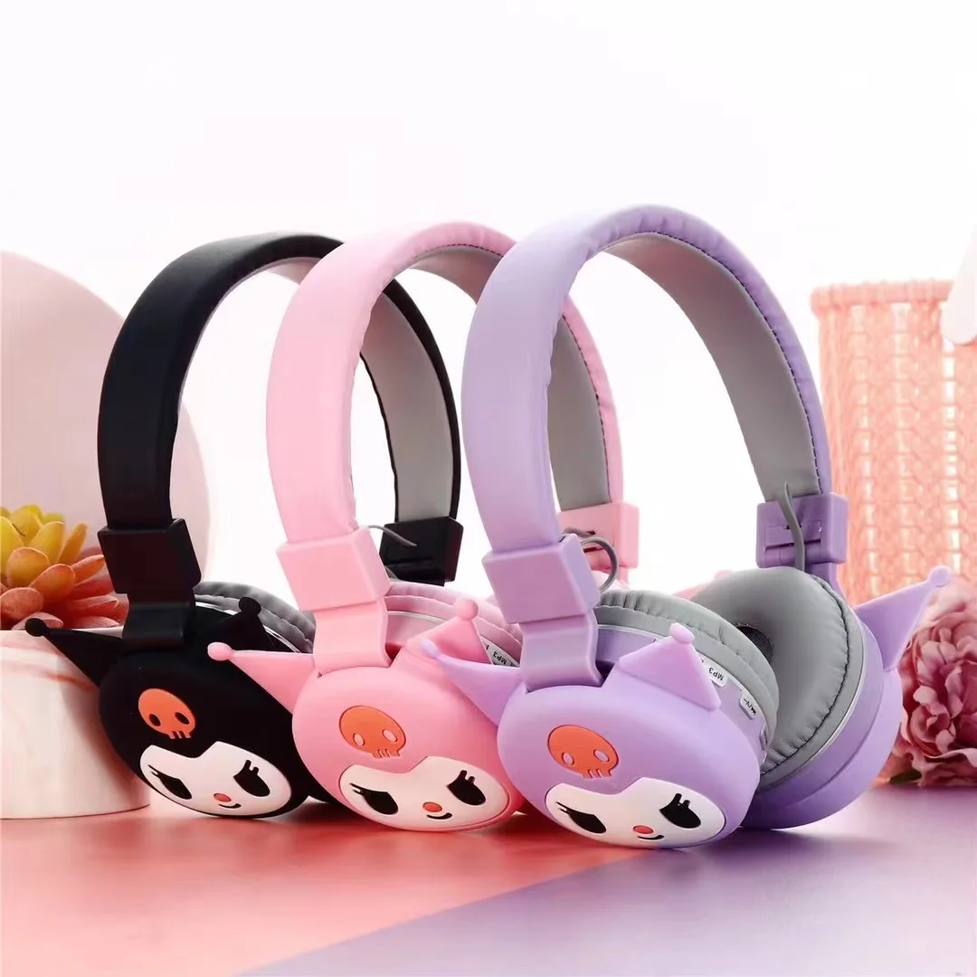 Sanrio-Hello-Kitty-Kuromi-Bluetooth-Wireless-Headsets-Cartoon-with-Mic ...
