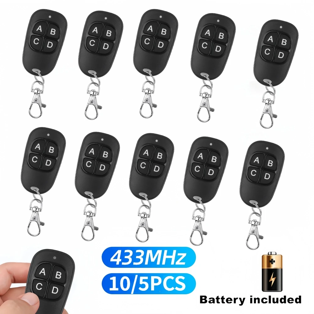 10-5pcs-Wireless-Copy-Remote-Control-433MHz-Electric-Garage-Door-Opener-Remote-Control ...