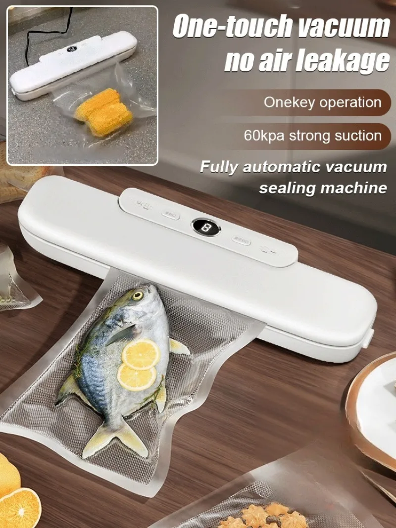 Household-automatic-vacuum-sealing-food-packaging-small-plastic-sealing-home-preservation ...