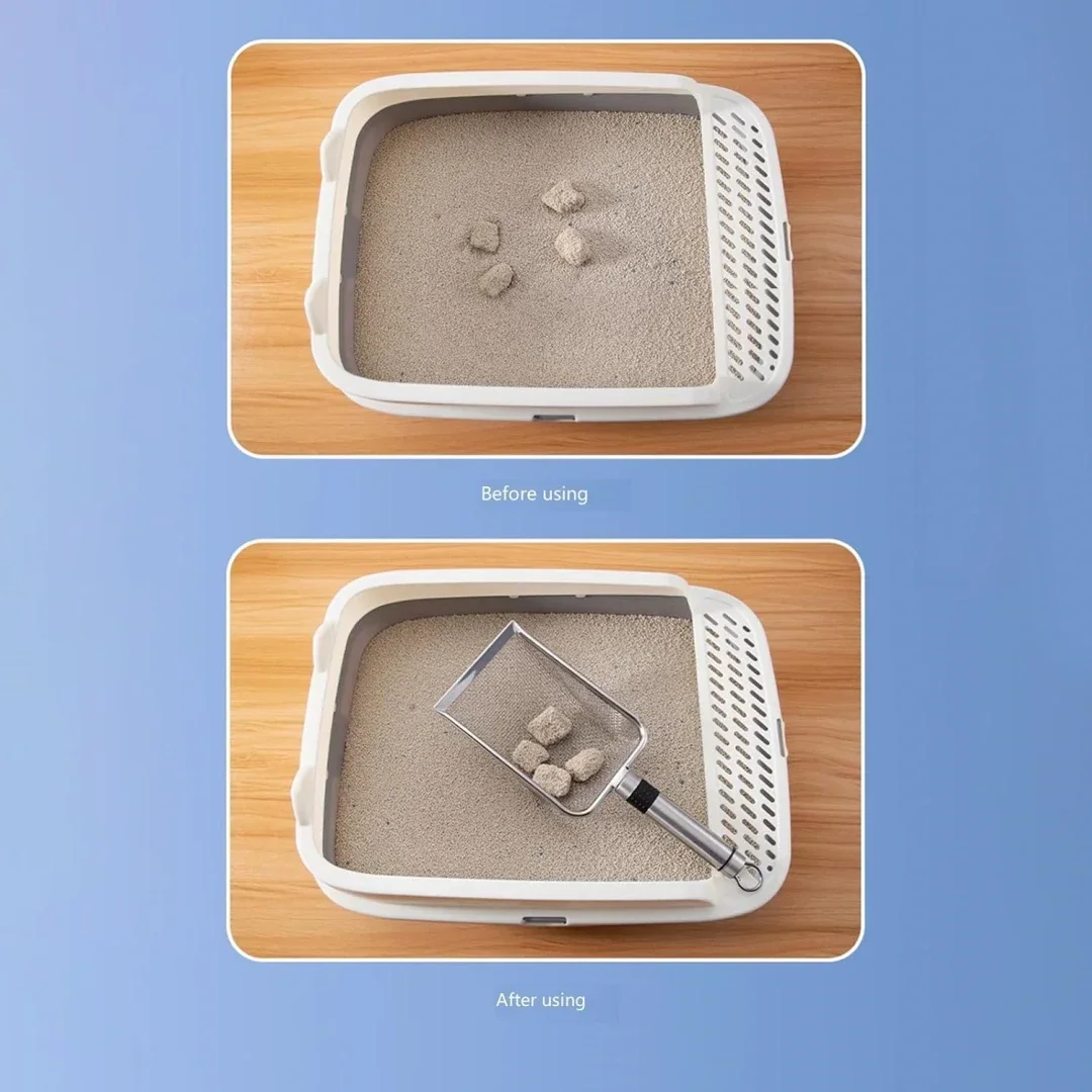 Cat Litter & Reptile Tool in Stainless Steel. Fine-Mesh Sifter for ...