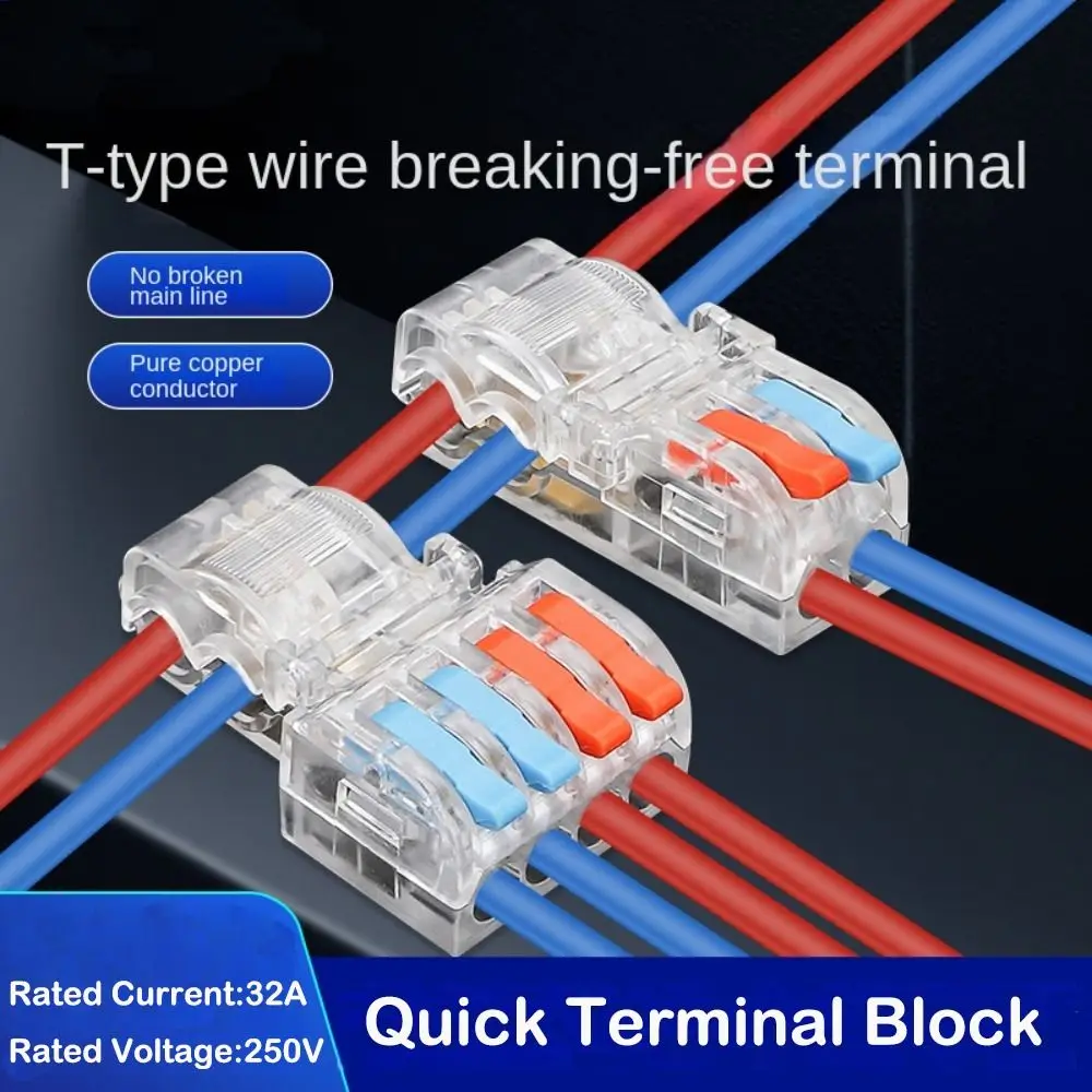 Mini-Quick-Terminal-Block-Fast-T-type-Wire-Connector-Electric-Splice ...